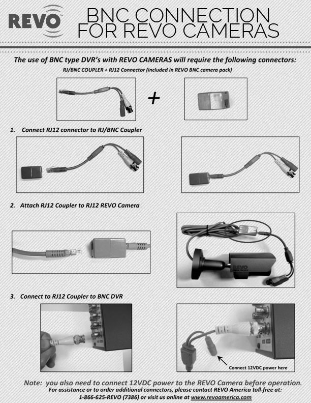 How to: Quick Connect Camera to your BNC style DVR - revosupport